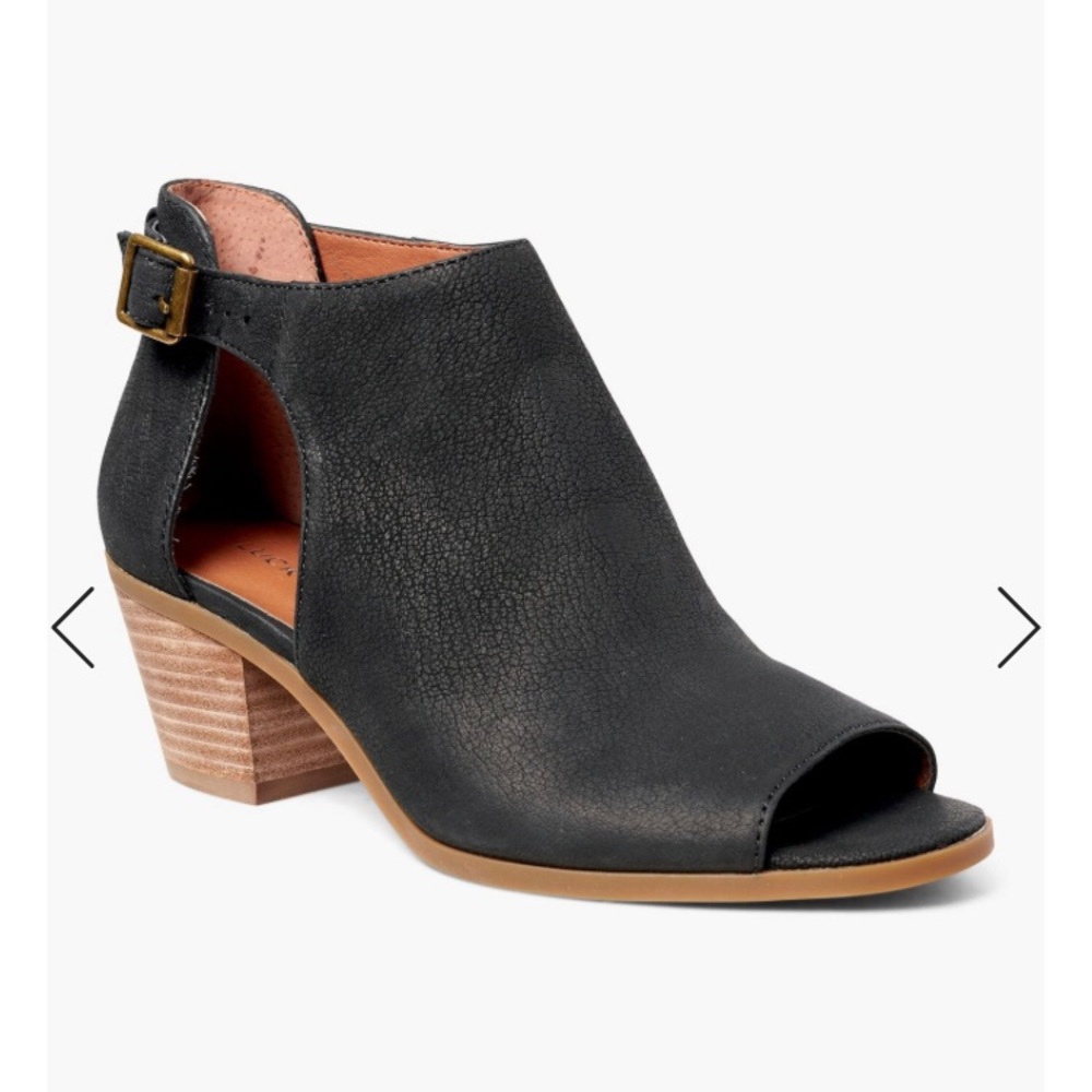 Lucky Brand Barimo Black Cutout Booties - Gem